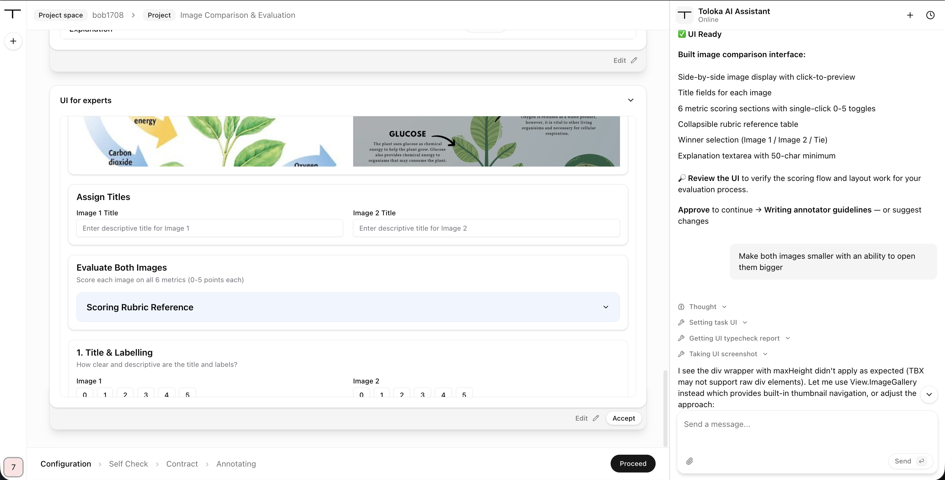 UI for experts – Toloka Platform